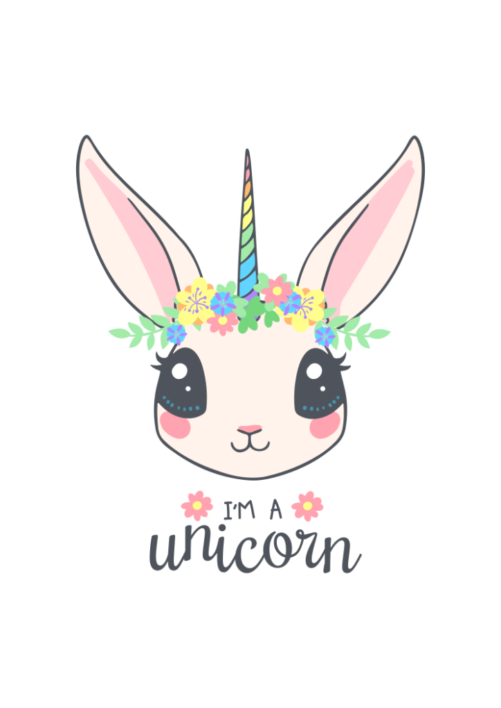 Adorable Rabbit Unicorn Free SVG File - SVG Heart