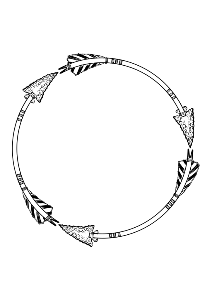 Circle Monogram Feather Arrow Wreath - free svg file for members - SVG ...