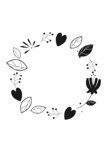 Circle Leaf Monogram Frame, Autumn - free svg file for members - SVG Heart