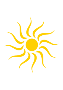 Decorative Sun With Swirly Rays Free SVG Cut File - SVG Heart