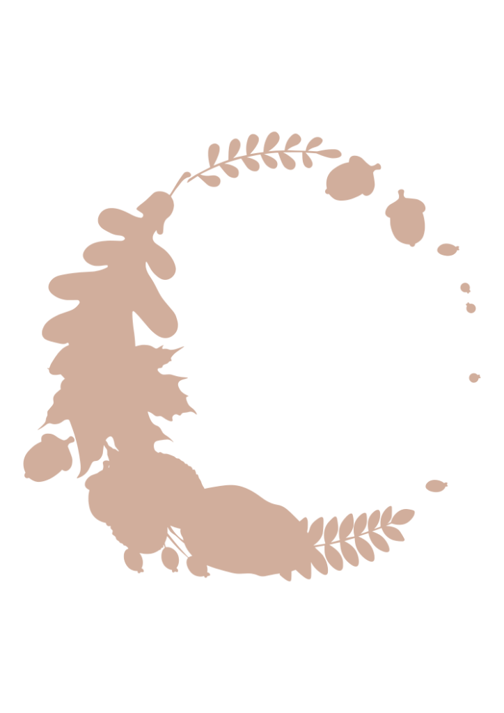 Fall Leaves, Circle Monogram Frame Free SVG File - SVG Heart