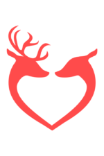 Reindeer Heart Hunting Christmas Free SVG File - SVG Heart