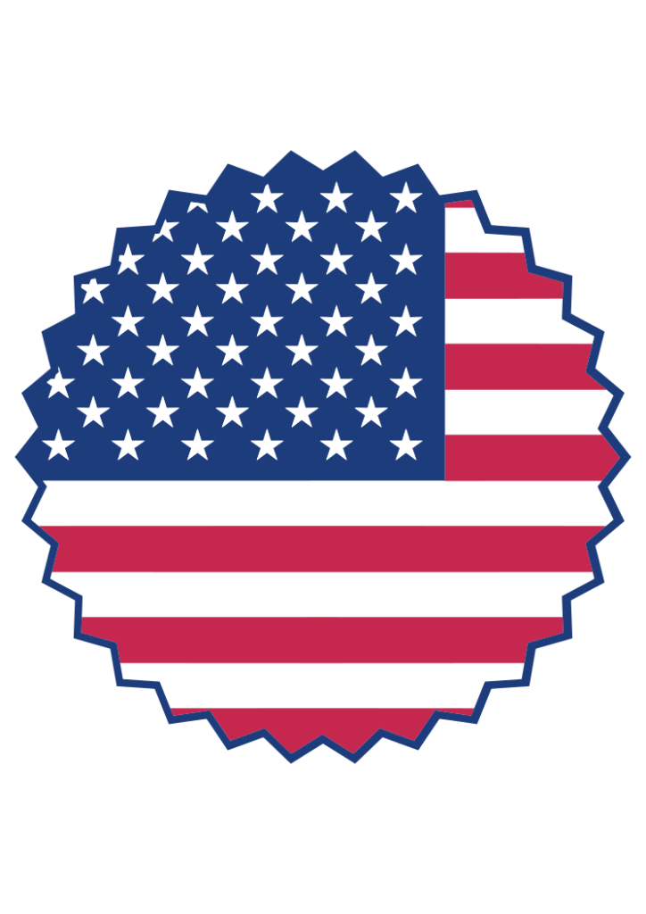 USA Flag Stamp Clipart Free SVG File - SVG Heart