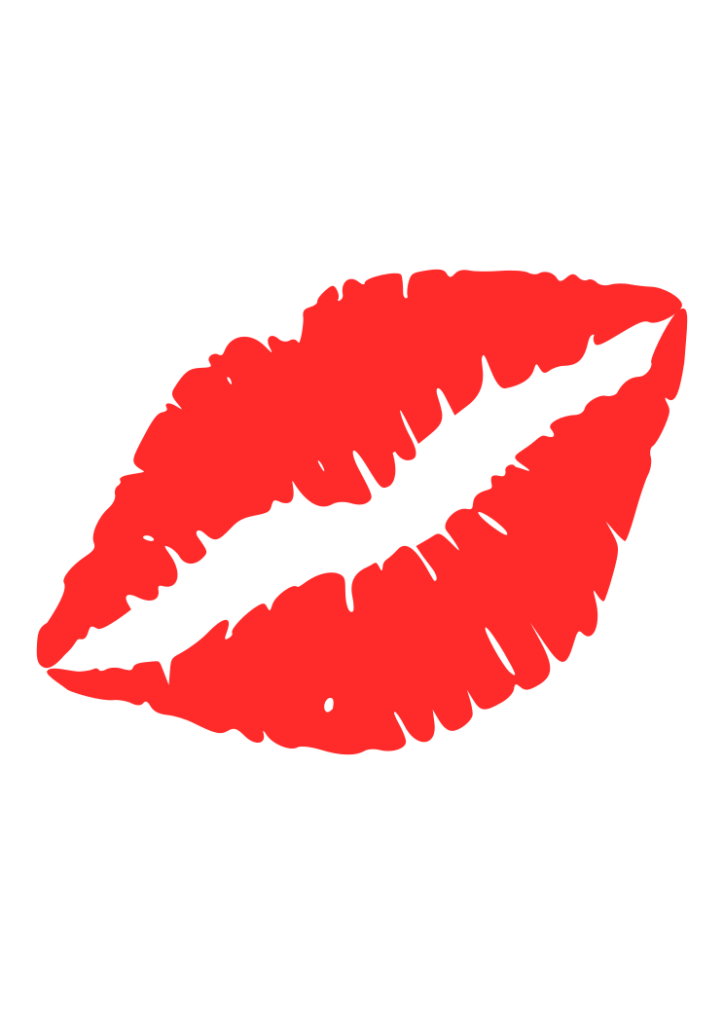 Lips Kiss - free svg file for members - SVG Heart