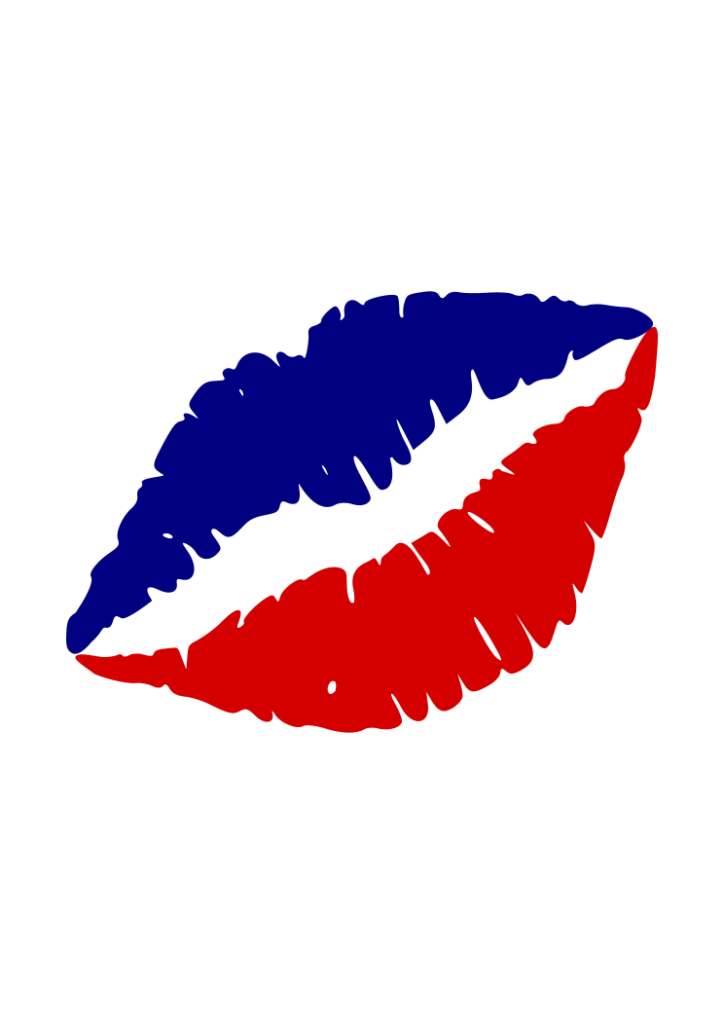 USA America Kiss Lips Free SVG File - SVG Heart