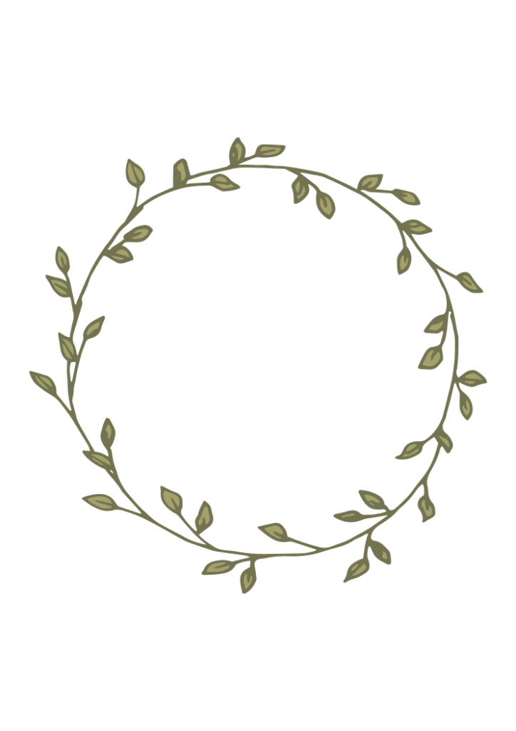 Circular Monogram Leaf Wreath - free svg file for members - SVG Heart