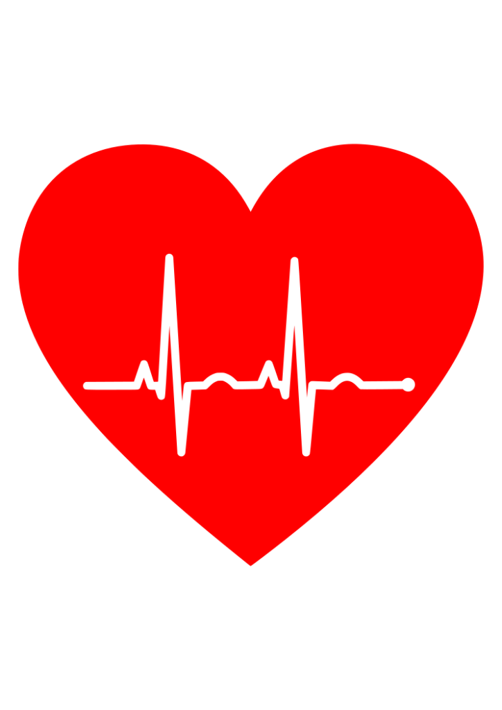 Heart Beat Wave Pulse Rate - free svg file for members - SVG Heart