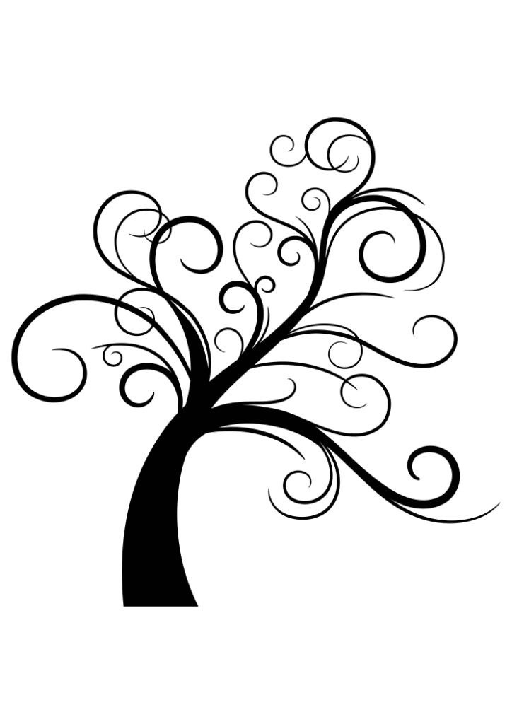 Tree Twisted Branches Black Silhouette Free SVG File - SVG Heart Tree Twisted Branches Black Silhouette Free SVG File - SVG Heart