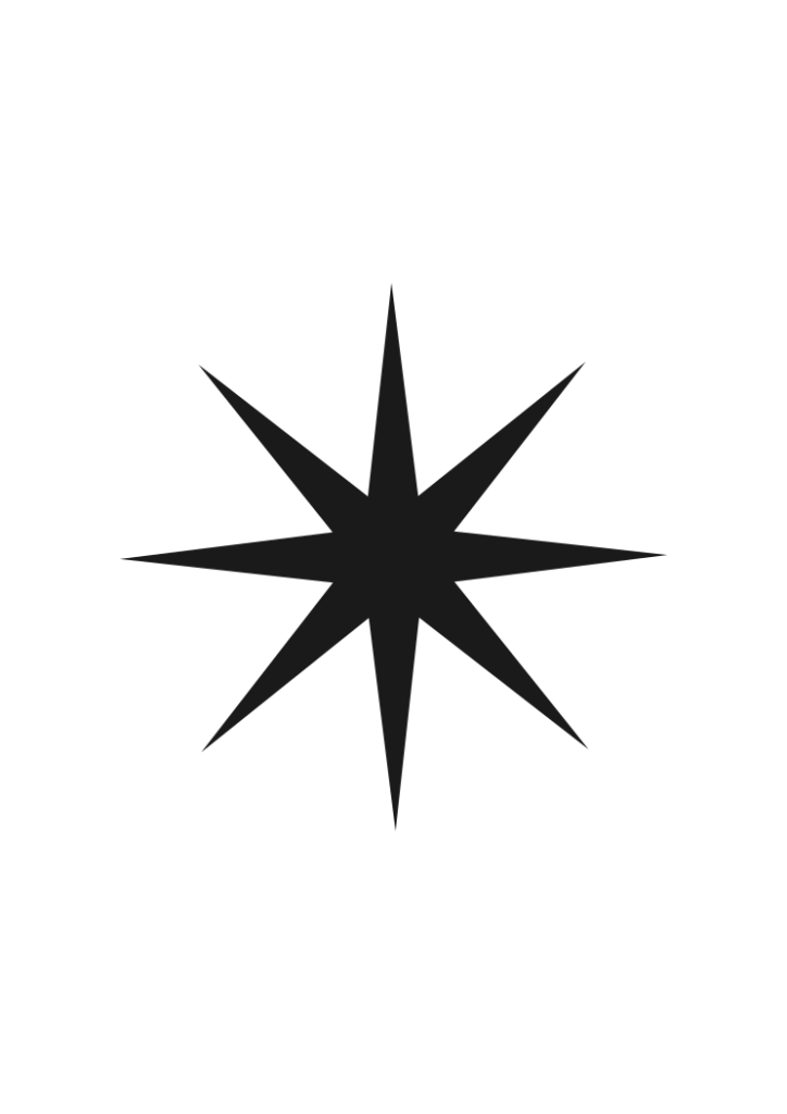 Simple Star Black and White Silhouette Free SVG File - SVG Heart