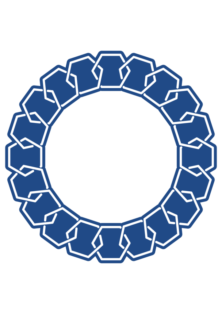 Interlocked Hexagon Shape Monogram Frame Free SVG File - SVG Heart