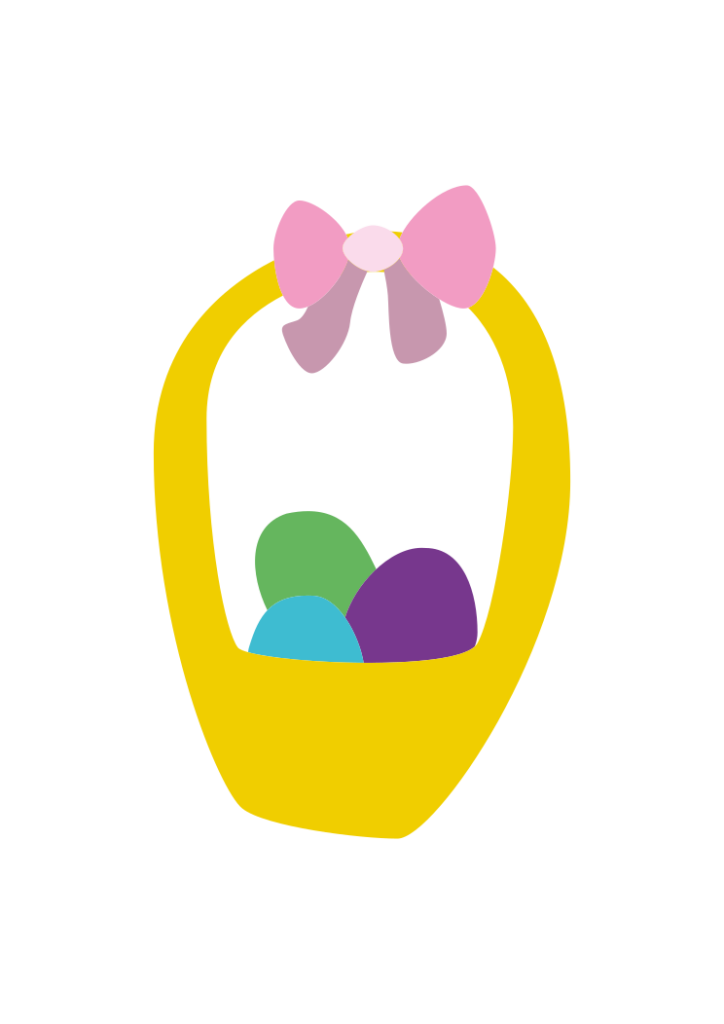 Easter Basket with Eggs Clipart Free SVG File - SVG Heart