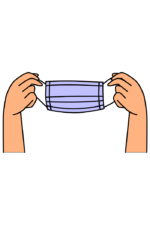 Hands holding Face Mask Clipart Free SVG File - SVG Heart