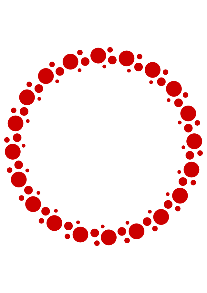 circle Dotted Monogram Frame Clipart Free SVG File - SVG Heart