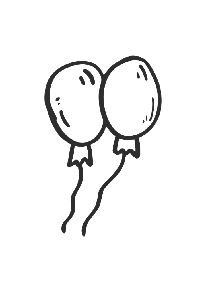 Balloons Outline Free SVG File - SVG Heart