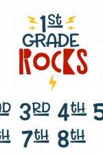 1st Grade Rocks, Back To School Free Svg File - SVG Heart