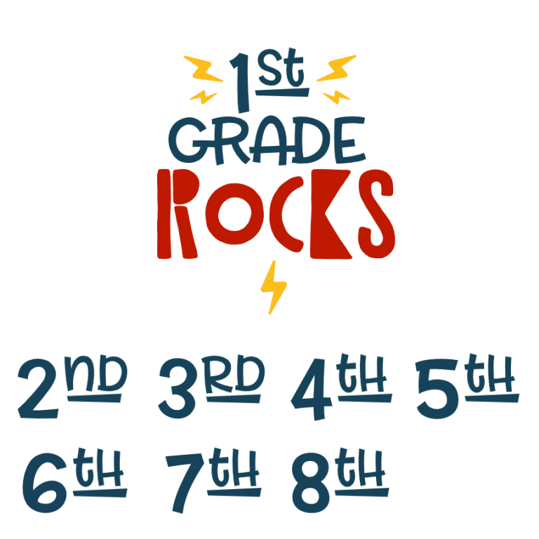 1st Grade Rocks, Back To School Free Svg File - SVG Heart