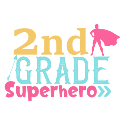 2nd Grade Super hero, Boys School Free Svg File - SVG Heart