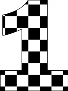 checkered number 1, racing free svg file - SVG Heart