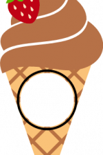 icecream monogram frame, kids, summer free svg file - SVG Heart