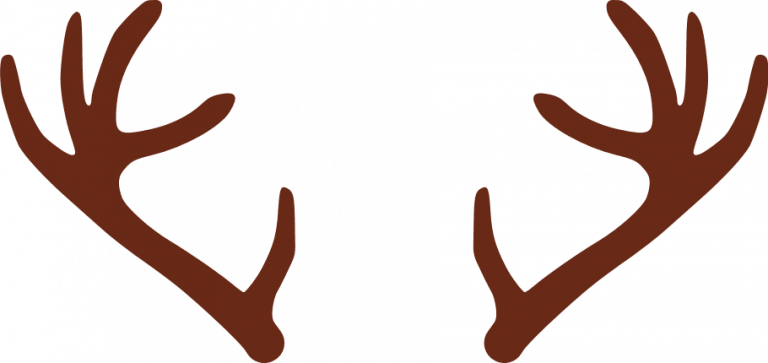 reindeer antlers silhouette, hunting free svg file - SVG Heart