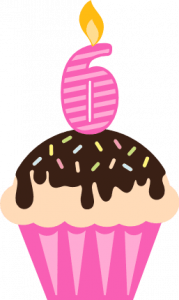 cupcake, 6th birthday free svg file - SVG Heart