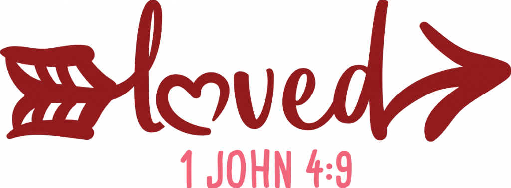 loved, religious, bible verse free svg file - SVG Heart