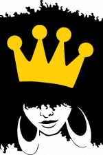 afro girl, black queen with crown free svg file - SVG Heart