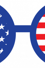 american flag glasses, 4th of july free svg file clipart image - SVG Heart