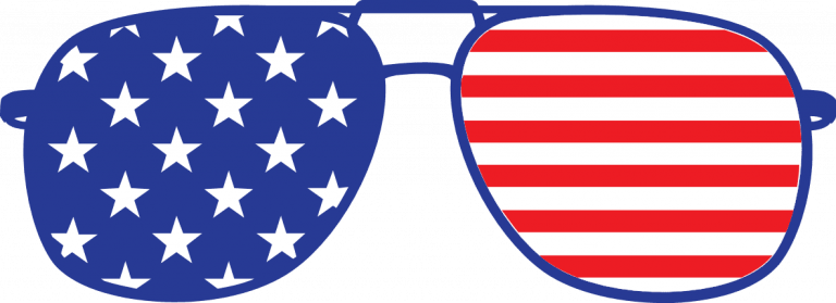 american flag sunglasses, 4th of july, USA free svg file - SVG Heart