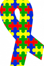 autism puzzle ribbon, awareness free svg file - SVG Heart