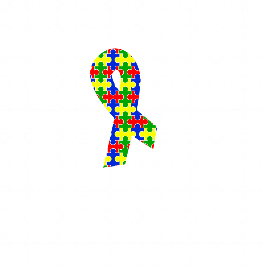 Autism Puzzle Ribbon, cancer, ribbon, Awareness Free Svg File - SVG Heart