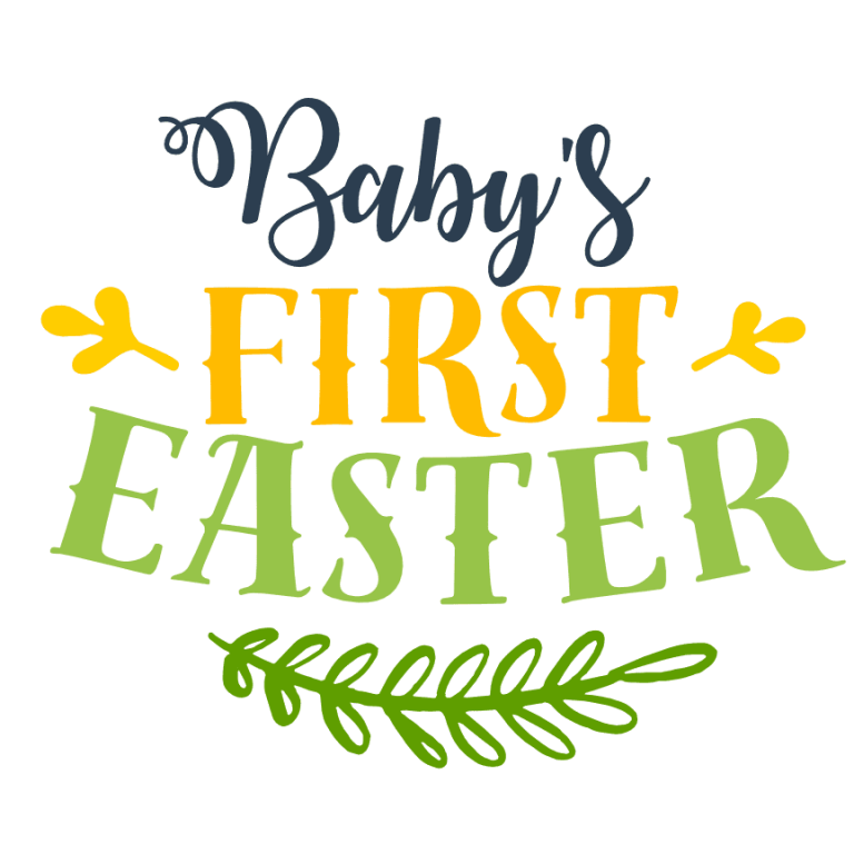 Babys First Easter, Onesie Free Svg File - SVG Heart