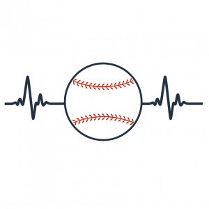 Baseball Ball Heartbeat Wave, Sport Love Free Svg File - SVG Heart