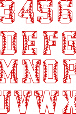 baseball numbers and alphabet bundle, sports, fonts - free svg file for ...