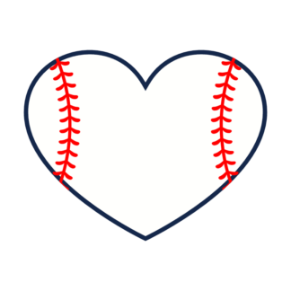 Baseball Stitches Heart Shape, Sport Free Svg File - SVG Heart