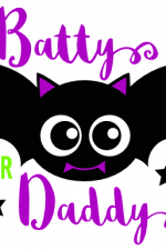 Batty For Daddy, Bat, halloween Free Svg File - SVG Heart