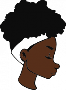 black woman with hair band, head profile free svg file - SVG Heart