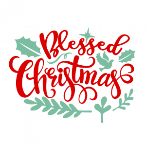 Blessed Christmas, Holiday Free Svg File - SVG Heart