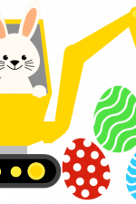 bunny digger truck, easter free svg file - SVG Heart