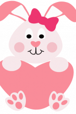 Bunny holding heart Free Svg File - SVG Heart