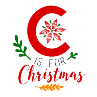 C Is For Christmas, Holiday Decoration Free Svg File - SVG Heart
