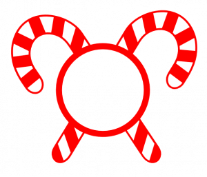 Candy Cane Monogram Free Svg File - SVG Heart