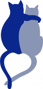 cats in love, silhouette, valentine's day free svg file - SVG Heart