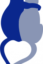 cats in love, silhouette, valentine's day free svg file - SVG Heart