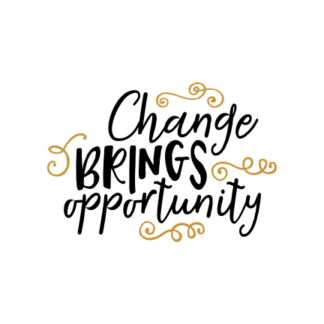 change brings opportunity, motivational free svg file - SVG Heart