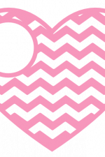 Chevron Heart Monogram, Heart Outline, Valentine Free Svg File - SVG Heart