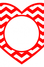 Chevron Heart Monogram, Heart Outline, Valentine Free Svg File - SVG Heart