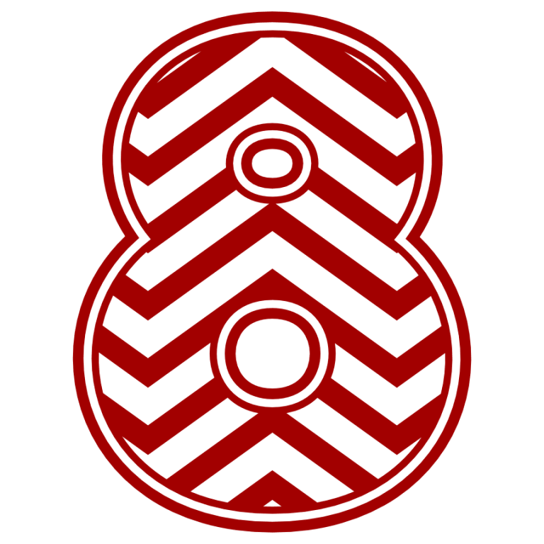 Chevron Number 8, Striped Free Svg File - SVG Heart