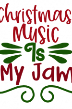 christmas music is my jam, holiday free svg file - SVG Heart