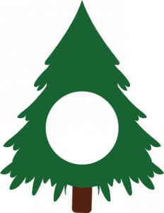 christmas tree monogram, decoration free svg file - SVG Heart